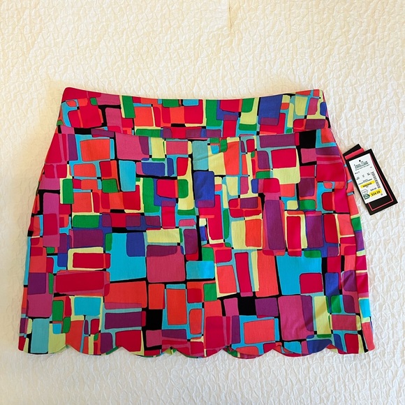 Attyre | Shorts | Funky Rainbow Patterned Skort | Poshmark